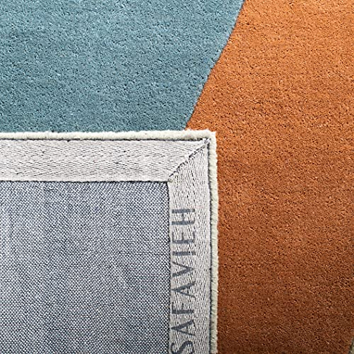 SAFAVIEH Rodeo Drive Collection 5' x 8' Gold RD863A Handmade Mid-Century Modern Abstract Wool Area Rug