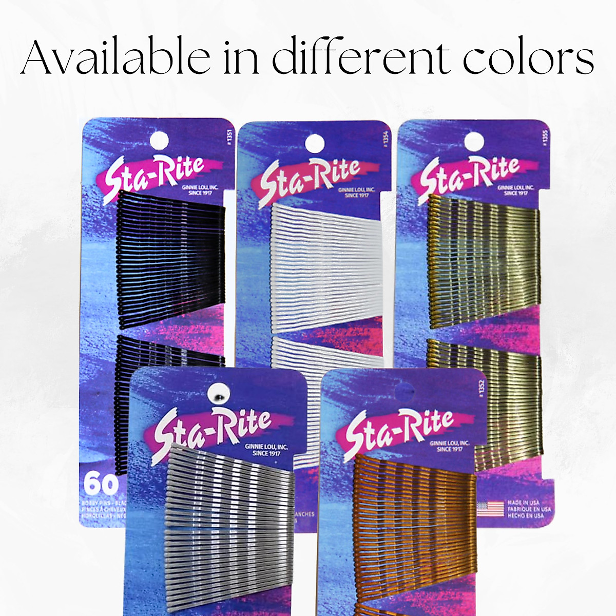 Sta-Rite Bobby Pins 1353 Silver 60 count