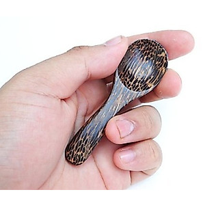 Lot of 10 Pcs. X 3.0" Palm Wood Small Spoons Sugar Seasoning Salt Spoons