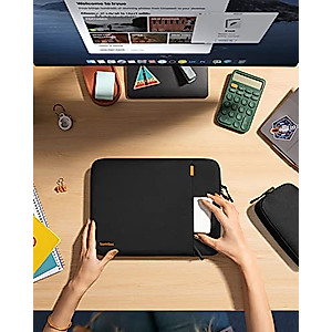 tomtoc 360 Protective Laptop Sleeve Set for 14-inch MacBook Pro M2/M1 Pro/Max A2779 A2442 2023-2021, 12.9 iPad Pro 3rd-6th Gen with Keyboard, Water-Resistant Laptop Case with Organized Accessory Pouch