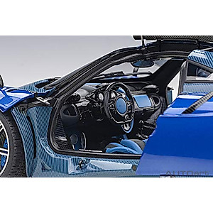 Autoart Pagani Huayra BC Blu Francia/Candy Blue Metallic with Carbon Accents 1/18 Model Car