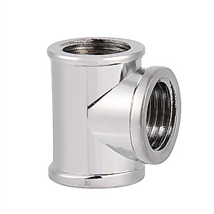 PC Water Cooling T Type Fitting,Cooling Tube for Water Cooling Systems,17mm OD G1/4 Inner Thread 3 Way Water Cooling DIY Tube Connector