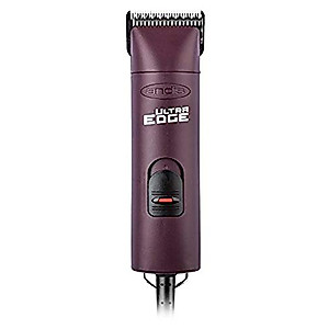 Andis 22685 Professional UltraEdge Super 2-Speed Detachable Blade Clipper – Rotary Motor with Shatter-Proof Housing, Runs Calm & Silent, 14-Inch Cord - For All Coats & Breeds - 120 Volts, Burgundy