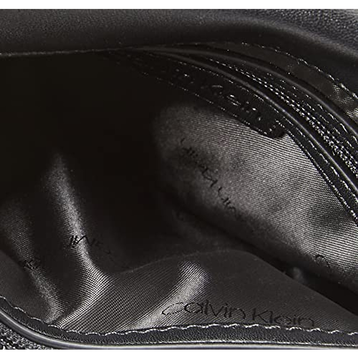 Calvin Klein Penny Triple Compartment Crossbody, Black/Silver,One Size