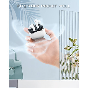 Black Shark Bluetooth Earbuds Wireless Earbuds with Emoji LED Light, Gaming Earbuds with 45ms Ultra Low Latency, Bluetooth 5.1, Music and Gaming Dual Modes, 24H Playtime, IPX5 Waterproof- White