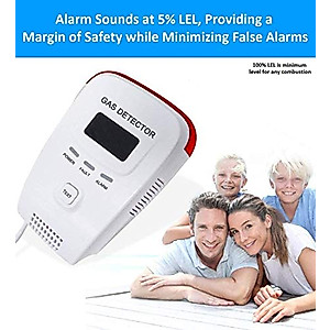 Natural Gas Detector and Propane Detector; Gas Leak Alarm for Home, Kitchen, Camper, Trailer, RV; Monitor Combustible Explosive Gases Like LPG, LNG, Methane, Butane; eBook