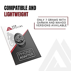 KOM Cycling Garmin Edge Universal Cell Phone Mount Adapter Attach Your iPhone or Any Smartphone to Any Garmin Bike Mount - Garmin Phone Mount Quarter Turn Adhesive Adapter