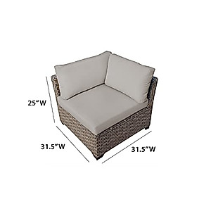 TK Classics MONTEREY-08a-WHITE Monterey Seating Outdoor Furniture, Sail White