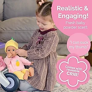 Adora Sweet Baby - 11” Soft & Cuddly Baby Doll, Realistic Features, Gentle Scent, Machine Washable, Lightweight & Easy to Hold | Adorable Playmate (Pineapple)