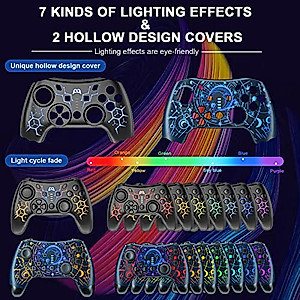 PowerLead Wireless Switch Pro Controller for Switch Lite/Switch OLED - Game Controller Compatible with PC, Android, Tablet with LED Light, Programmable Buttons, Turbo, Motion, and Dual Motor