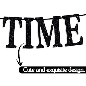 One Time for The Birthday Bitch Banner-Happy Birthday Bunting Backdrops-Funny Birthday Sign for Adult Birthday Party Decorations Supplies, Black Glitter