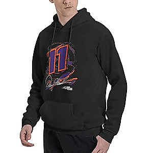 ASFRSH Denny Hamlin 11 Men's Pullover Hoodie Sweatshirt T-Shirt Hooded Sportswear Tracksuit Long Sleeve Casual with Pocket Black