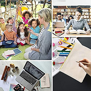 Small Canvas Bags with Zipper, Zipper Pouch 12 Pack, DIY Craft Bag Canvas Makeup Bags Cosmetic Bag Multipurpose Travel Toiletry Pouch Blank Stationery Pencil Pouch with Colorful Zipper, Beige