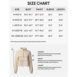 MEROKEETY Women's Quarter Zip Crop Sweatshirt Long Sleeve Stand Collar Drawstring Casual Pullover Top,Black,M