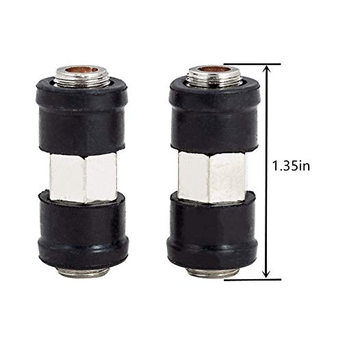 Ancable Coaxial Cable Connector, 2-Pack F Female RG6 Coax Coupler Connector, F Female to Female Extension Connector for Indoor Outdoor Coax Cable, Dish Network, Antenna, Satellite Receiver