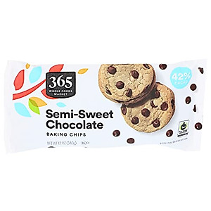 365 by Whole Foods Market, Chocolate Chips Semi Sweet, 12 Ounce
