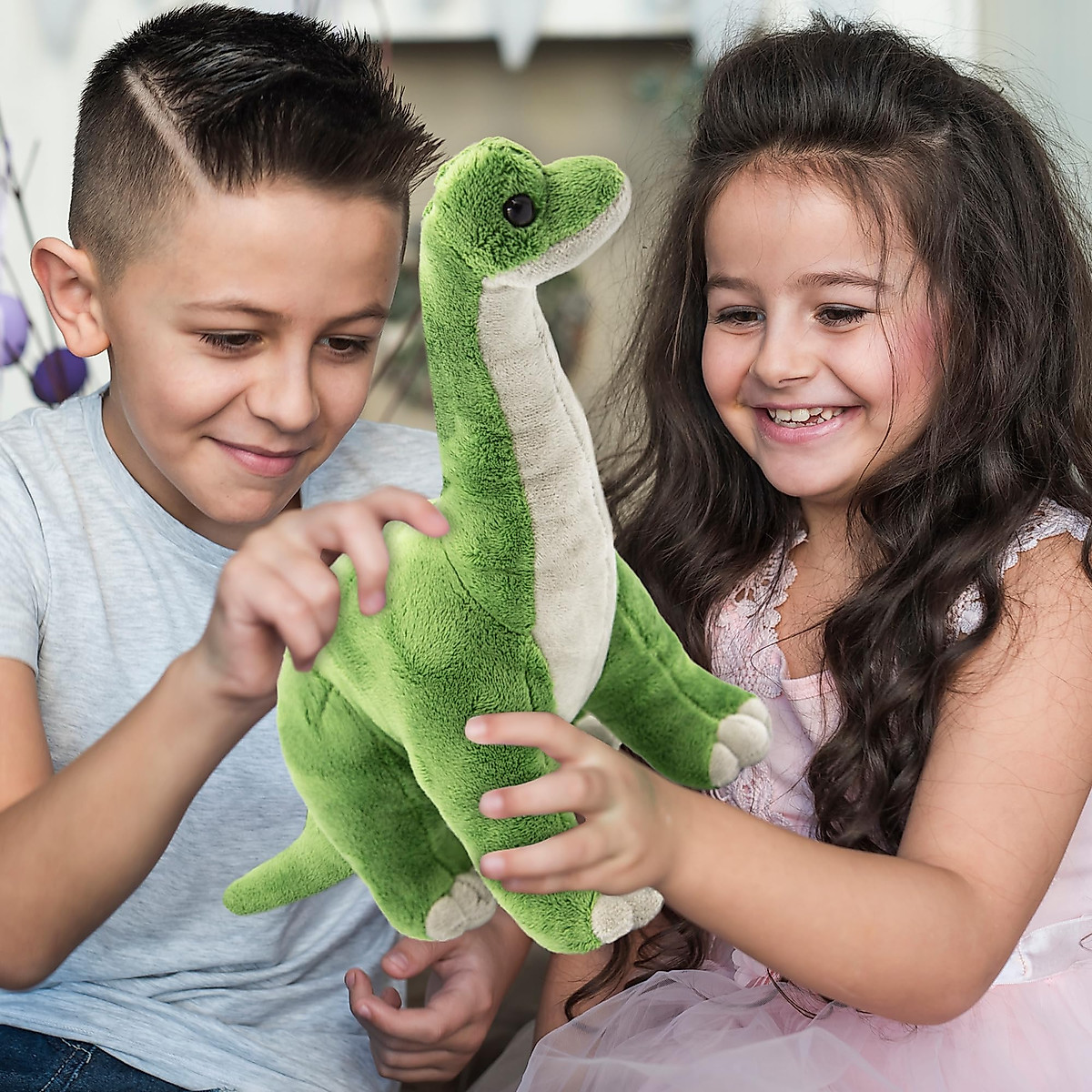 ArtCreativity Big Cozy Plush Brachiosaurus Dinosaur - Soft and Cuddly Stuffed Animal Pillow - Cute Standing Design - Nursery Decoration idea - Great Gift for Boys, Girls, Toddlers, Babies