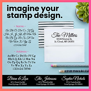 Custom Stamp - Return Address Stamp - Self Inking Stamp Design 4