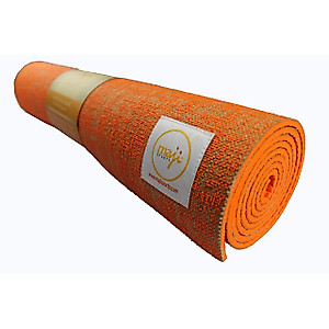 Maji Sports Jute Yoga Mat, Orange, 24 x 68 x 4.5mm