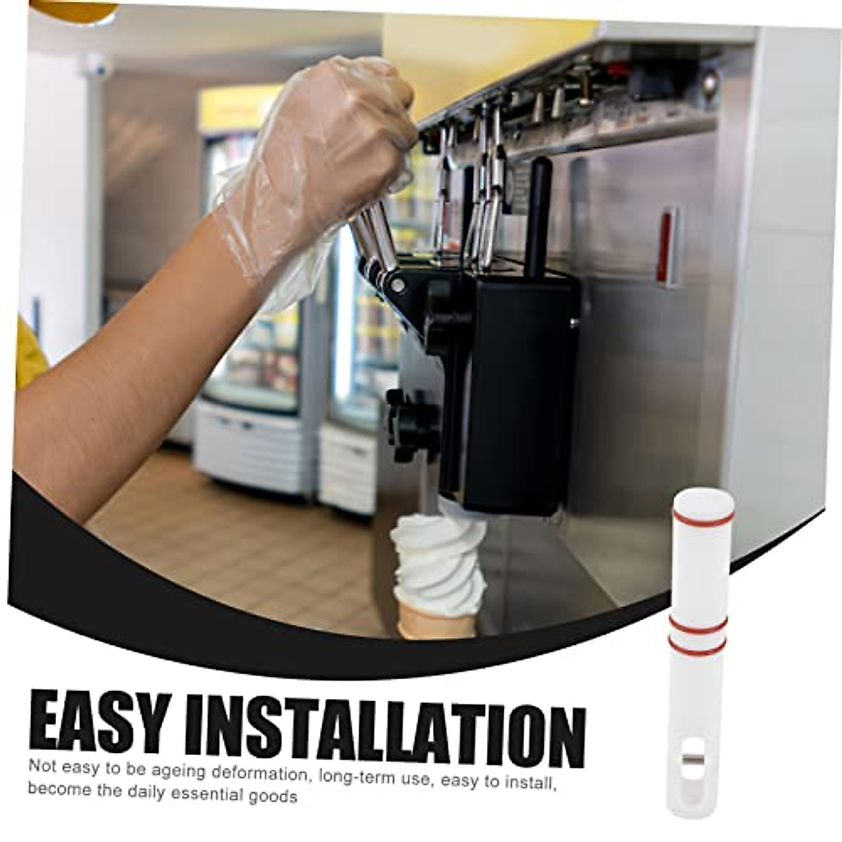 FUNOMOCYA Ice Cream Machine Accessories Fruit Ice Cream Maker Universal Lid Adjustable Hand Grip Ice Cream Maker Parts Ice Cream Maker Accessories Dessert Maker Parts Portable Lever