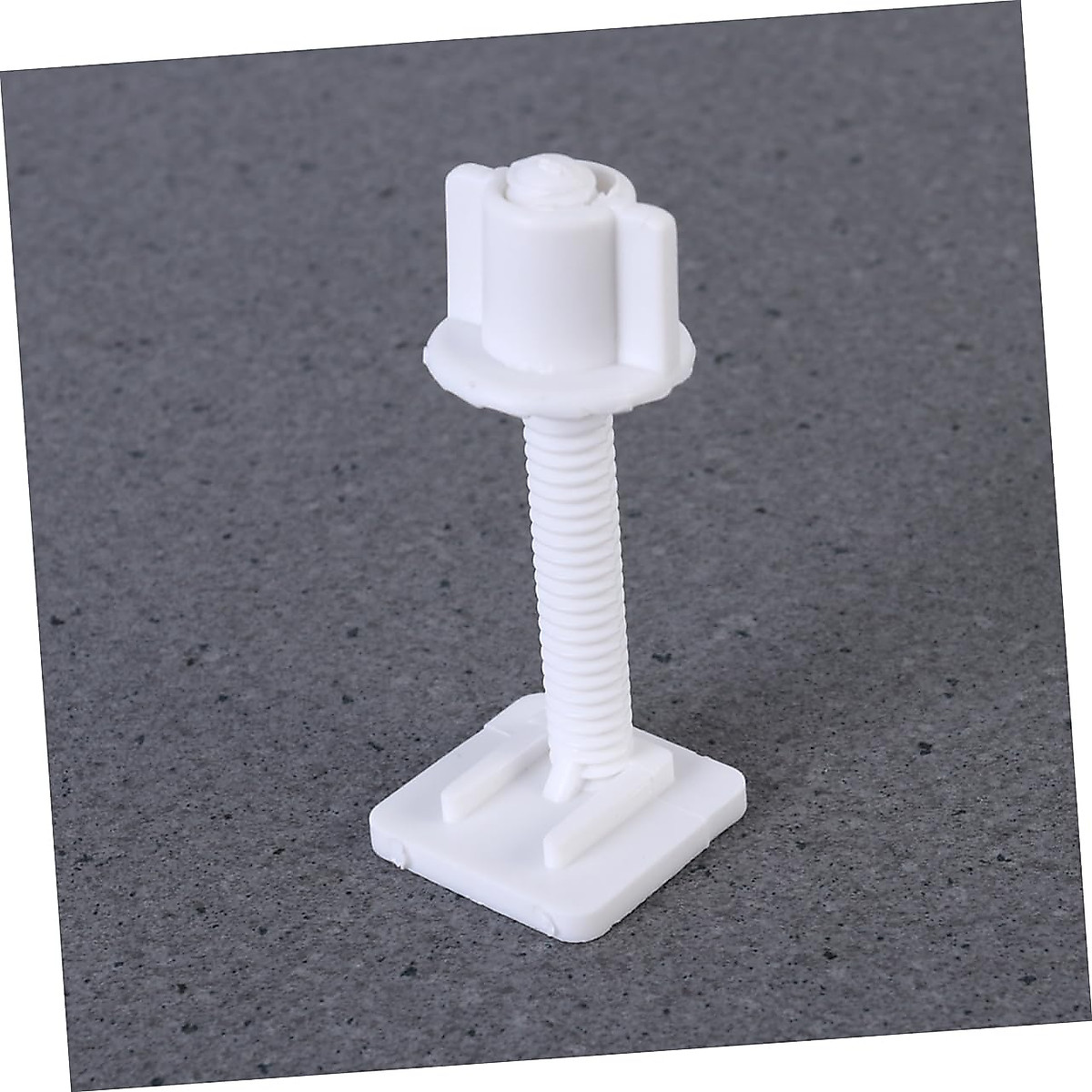 Mikikit 4 Pcs Toilet Hinge Bolt Set Plastic Screws and Nuts for Toilet Seat Installation