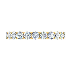 2.2 Carat Prong Set Diamond Eternity ring in 14K Yellow Gold - IGI Certified (Ring Size 4)