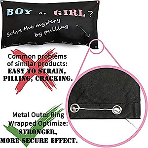 FUKUGAWA Gender Reveal Party Decoration | Boy and Girl Gender Reveal Drop Box | Blue and Pink 6 Inch Colorful Balloons with 48" Gender Reveal Drop Bag (57 Pcs)