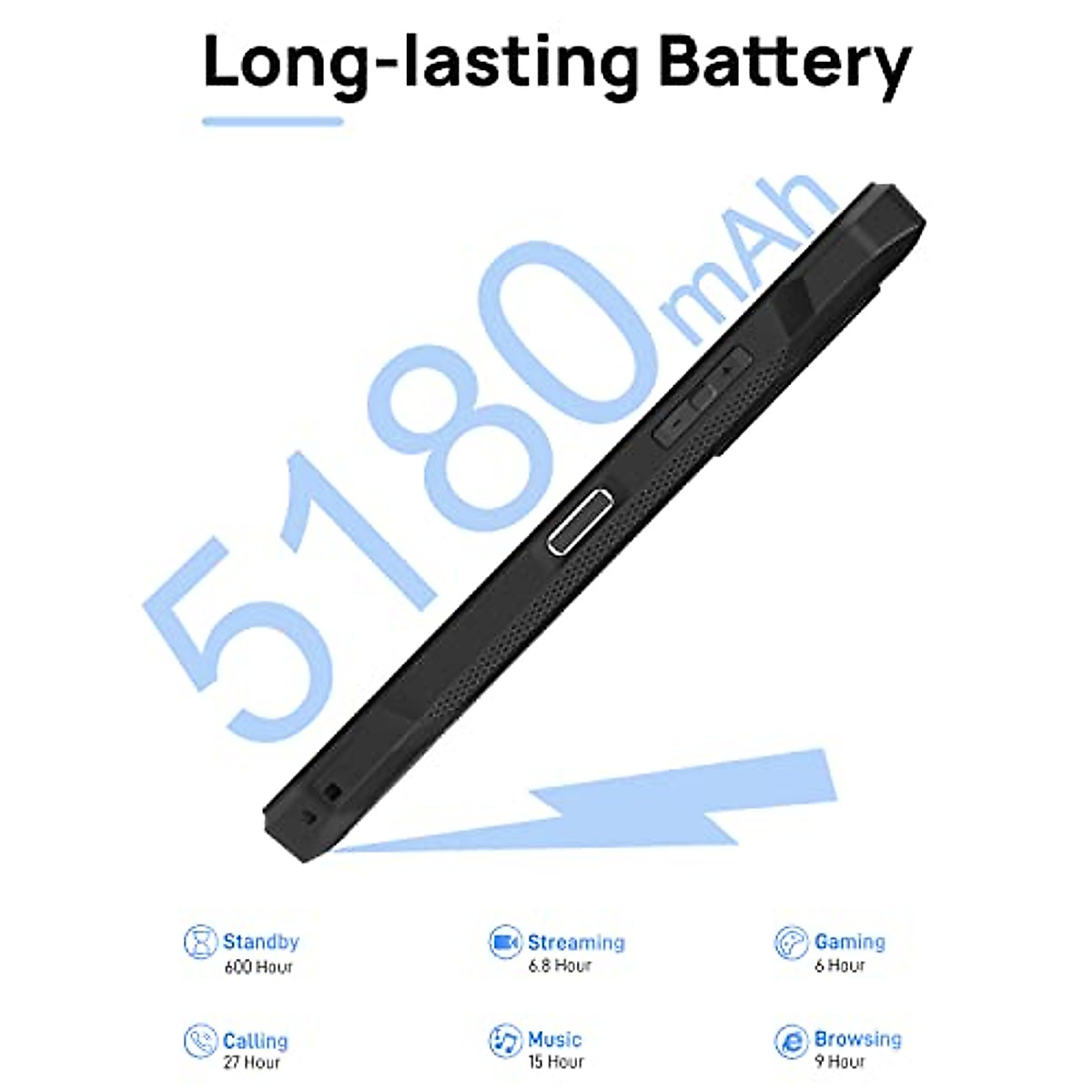 DOOGEE S61 PRO Rugged Smartphone (2022) - 20MP Night Vision Unlocked Android Phones - 8GB+128GB - Android 12 - IP68 Waterproof Rugged Phone Outdoor- 5180mAh Battery - 6.0" IPS HD- Dual SIM 4G - NFC