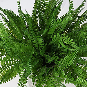 plant Artificial Boston Fern Bushes Fake Greenery Shrubs Branches for for Decor Home Indoor Outdoor Garden 4pcs
