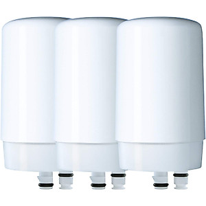 Brita Tap Water Filtration System Replacement Filters for Faucets, 3 Count, White, 3 & Tap Water Filter System, Water Faucet Filtration System with Filter Change Reminder, Reduces Lead, White