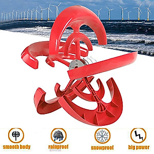 FEICHANGHAO High Efficiency 10000W Wind Generators for Home Use Kit,12V/24V/48V Motor Kit Vertical Axis Windmill Energy+ Small Wind Turbine Generator for Home Use,12v