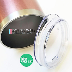 21st Birthday Gifts for Women 12oz Wine Tumbler with Lid | Funny 21 Year Old Birthday Gift for Her | Birthday Decoration Ideas | Finally 21 Shot Glass | Rose Gold Cup with Tiara Print