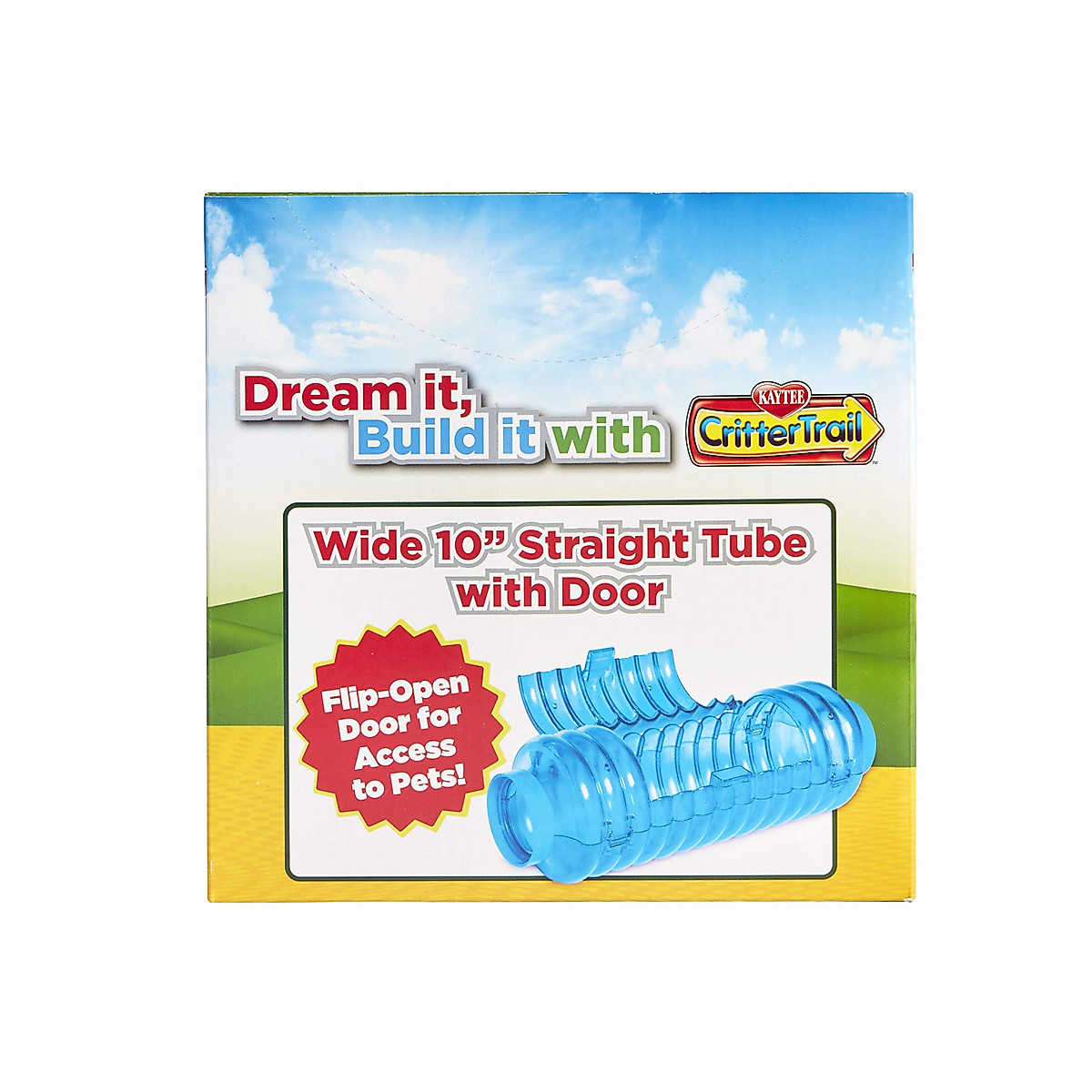 Kaytee CritterTrail Fun-nel Wide 10" Straight with Door Small Animal Habitat Tubes