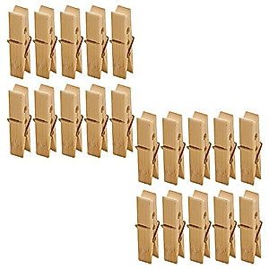 120pcs Practical Quilt Wood Houseware Clothespin, Clothesline Snack Bamboo Paper Clothespins, with Cm, Drying Multi Pegs Duty Crafts, Photo Organizer Food Hardwood Non Portable