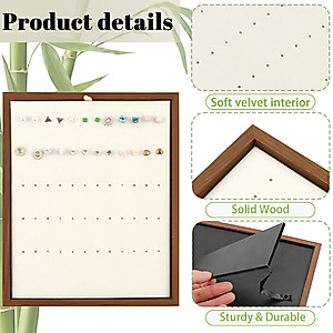 Homeanda Velvet L-Shaped 50 Slots Ring Earring Jewelry Display Tray Organizer Holder (L-Shaped 60Hole)