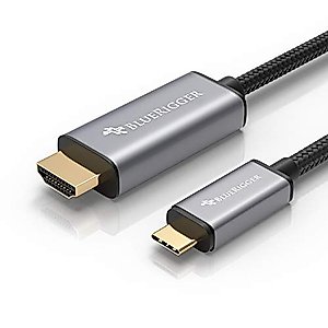 BlueRigger Premium USB C to HDMI Cable (10ft, 4K 60Hz, Braided, USB Type C) – Thunderbolt 3 Compatible with MacBook Pro/Air, iMac, Chromebook Pixel, Samsung Galaxy/Note, Dell, Surface Book
