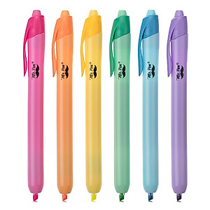 Mr. Pen- Highlighters, Retractable Highlighters, 6 Pack, Highlighters Assorted Colors, Retractable Markers, Colorful HighLighters, Colored Highlighters, Bible Highlighter, Highlighter Set