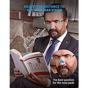 OKH 160% Magnifying Glasses Wearable Magnifier Hands-Free for Close Work Reading Sewing Hobby Craft, Lightweight (2-Pack )