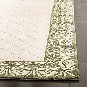 Safavieh Total Performance Collection 2' x 3' Light Green TLP755H Hand-Hooked Border Area Rug