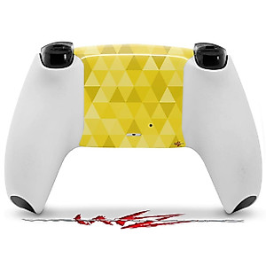 WraptorSkinz Skin Wrap compatible with Sony PS5 DualSense Controller Triangle Mosaic Yellow (CONTROLLER NOT INCLUDED)