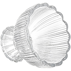 ZEAYEA Set of 6 Glass Dessert Bowls, 5.6 oz Clear Glass Ice Cream Sundae Cups, Small Footed Trifle Cups for Salad, Fruit, Parfait, Cocktail, Snack, Nuts