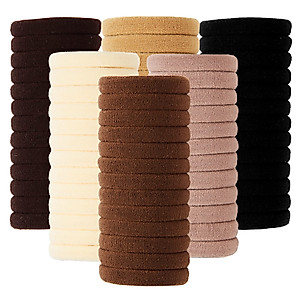 100pcs Hair Ties for Women No Damage Ponytail Holders Hair Ties for Thick Hair Elastic Thick Hair Ties Women Girls Seamless Thick