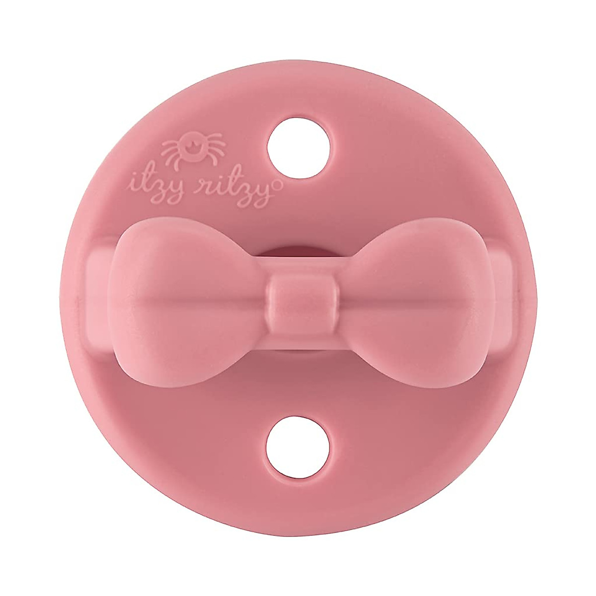 Itzy Ritzy Silicone Orthodontic Pacifiers - Sweetie Soother Pacifiers with Collapsible Handle & Two Air Holes for Added Safety, Baby Pacifiers for Ages 6-18 Months (Ballet Slipper & Primrose)