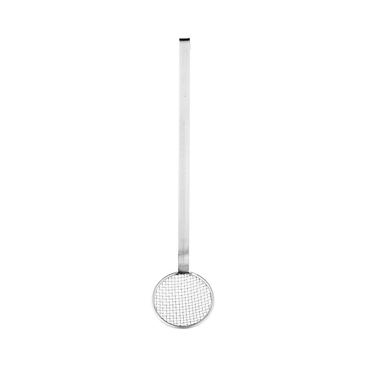 Restaurantware Met Lux 4 Inch Frying Skimmer 1 Corrosion-Resistant Wire Skimmer - Mesh Scoop Long Handle Stainless Steel Deep Fryer Ladle Durable For Catching Food And Releasing Oil