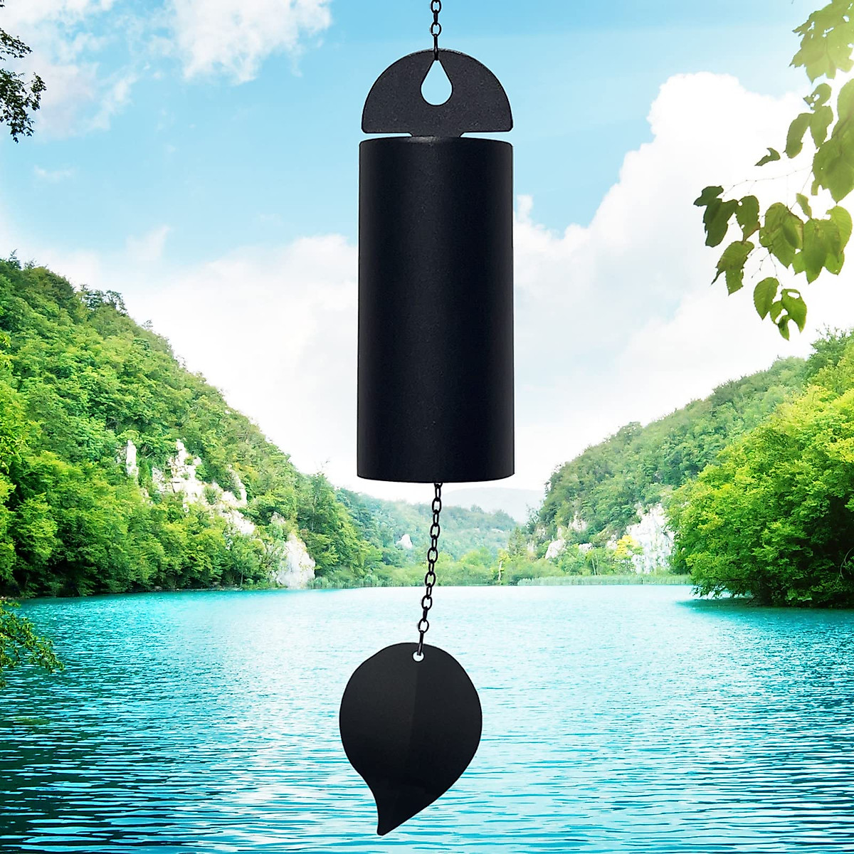 Deep Resonance Serenity Bell Large Wind Chimes for Outside Deep Tone Garden Bells Wind Chimes 528 Hz Low Pitch Wind Bell 30 inch (Large)