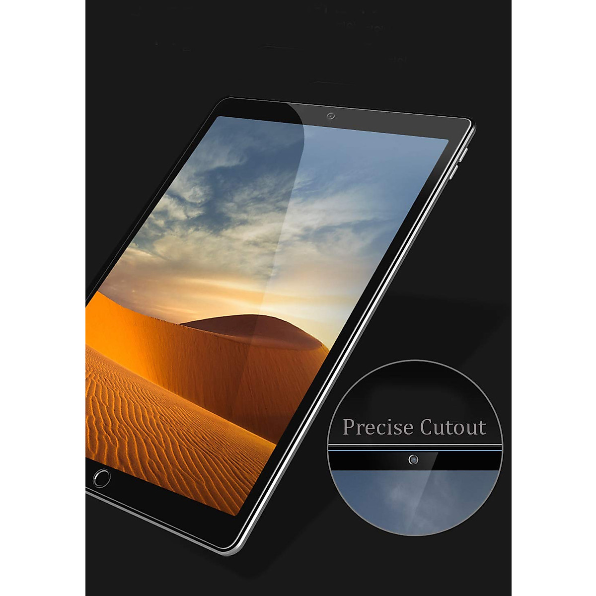 Pokanic - Compatible with iPad 8 (2020) 7 (2019) Generation 10.2 Inch Screen Protectors, Pencil HD Tempered Glass 9H Films, Anti-Scratch Anti-Fingerprint Easy Install 8th 7th (2 Pack)