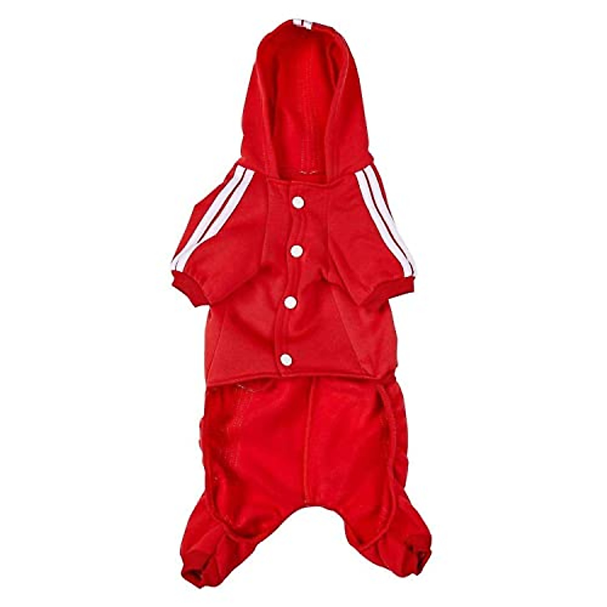 Pet Cat Dog Cute Outfit Clothes Hoodie Jumpsuit Tracksuit Jacket Winter Sweater 4-Legs Style Red for Puppy Small to Medium Dogs Boy and Girl (X-Large)