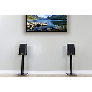 VIVO Premium Universal 23 inch Floor Speaker Stands for Surround Sound and Book Shelf Speakers, 2 Stands Included, STAND-SP02B