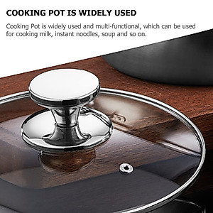 SHERCHPRY Induction Stock Pot Stainless Steel Saucepan with Glass Lid Classic Cookware Sauce Pan Cooking Pot for Boiling Milk Sauce Gravies Pasta Noodles 24CM Stainless Steel Stock Pot