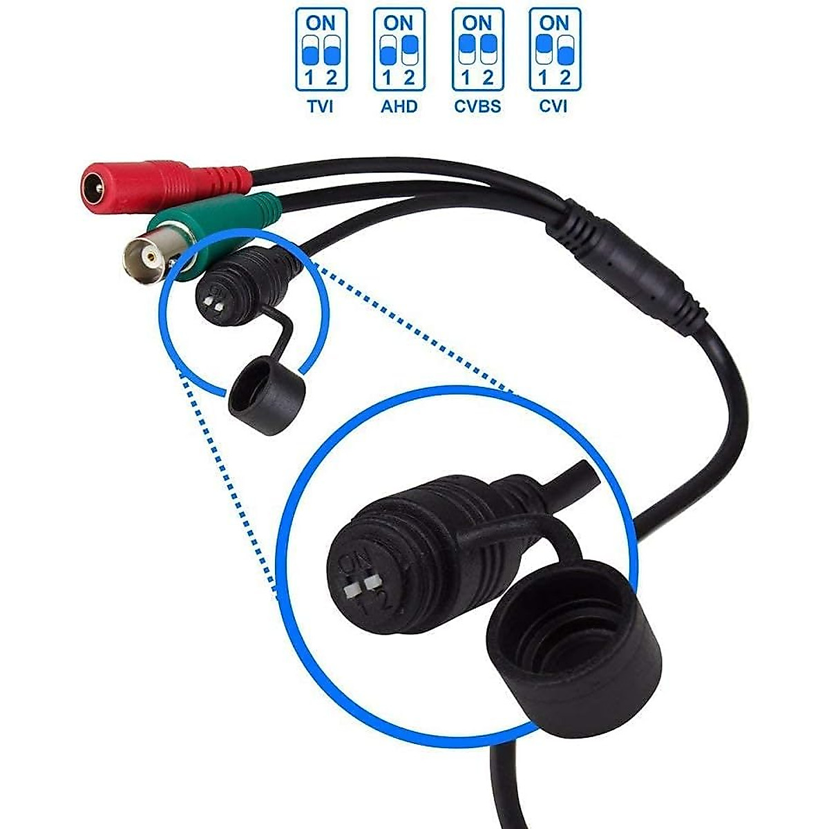 2MP Analog TVI AHD CCTV Vandal Dome Surveillance Security Camera, 2.8mm 100° Wide Viewing Angle, 1080P, 65ft Night Vision, Outdoor, Compatible with Swann/ANNKE/Hikvision DVR, Full Metal Housing